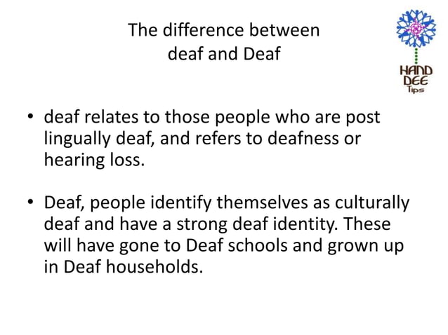 Deaf Awareness (new) | PPTX | Ear, Nose and Throat Conditions ...