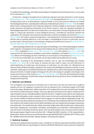 Comparative differential leucocyte count and morphometrical analyses of ...