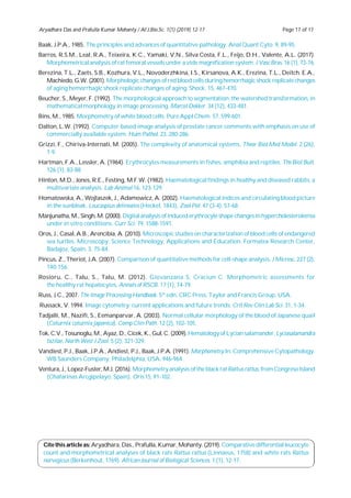 Comparative differential leucocyte count and morphometrical analyses of ...