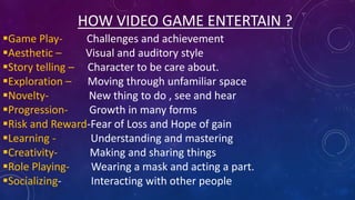 Fundamental of game design part 2 | PPTX