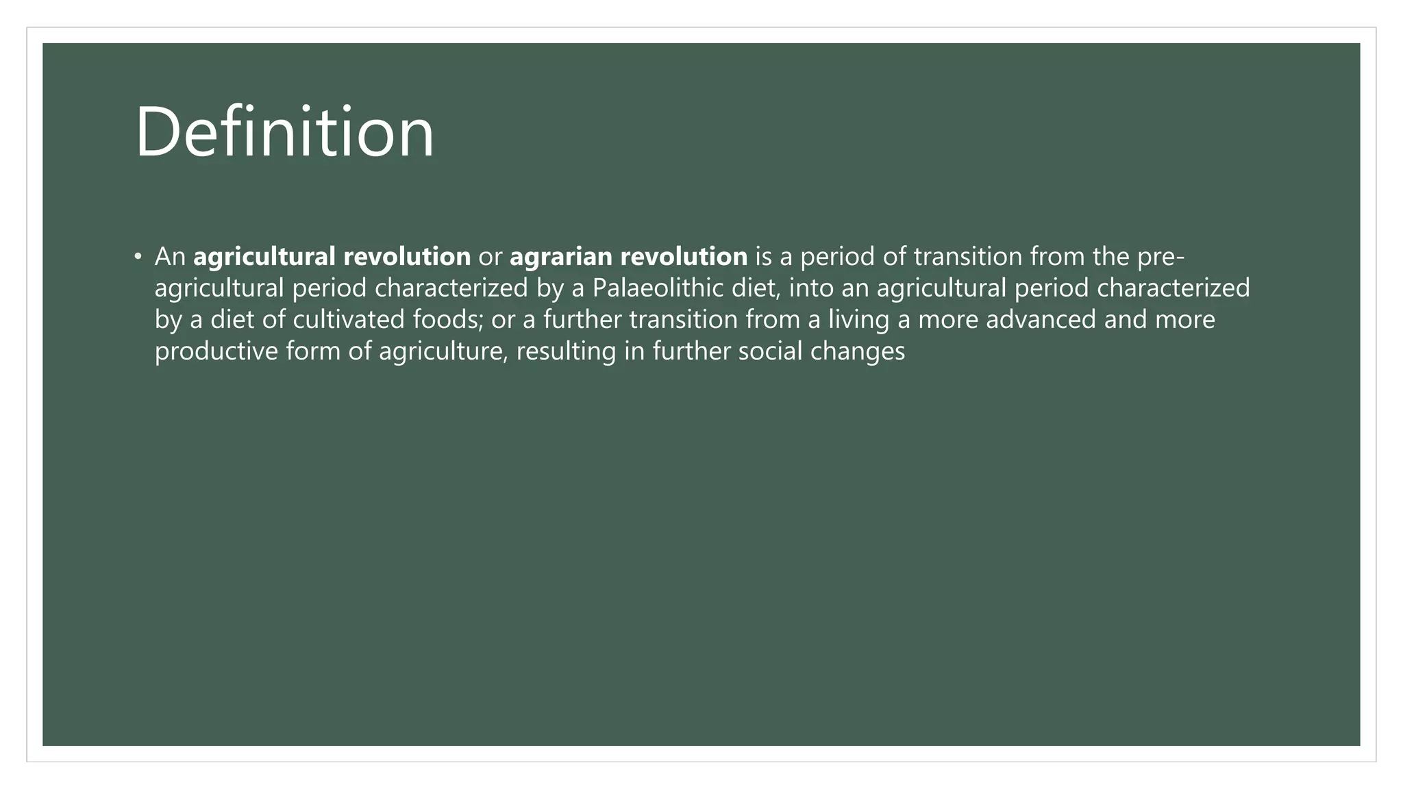 Agricultural revolution | PPTX