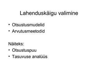 Projekti algatamine | PPT