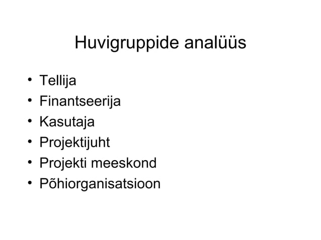 Projekti algatamine | PPT