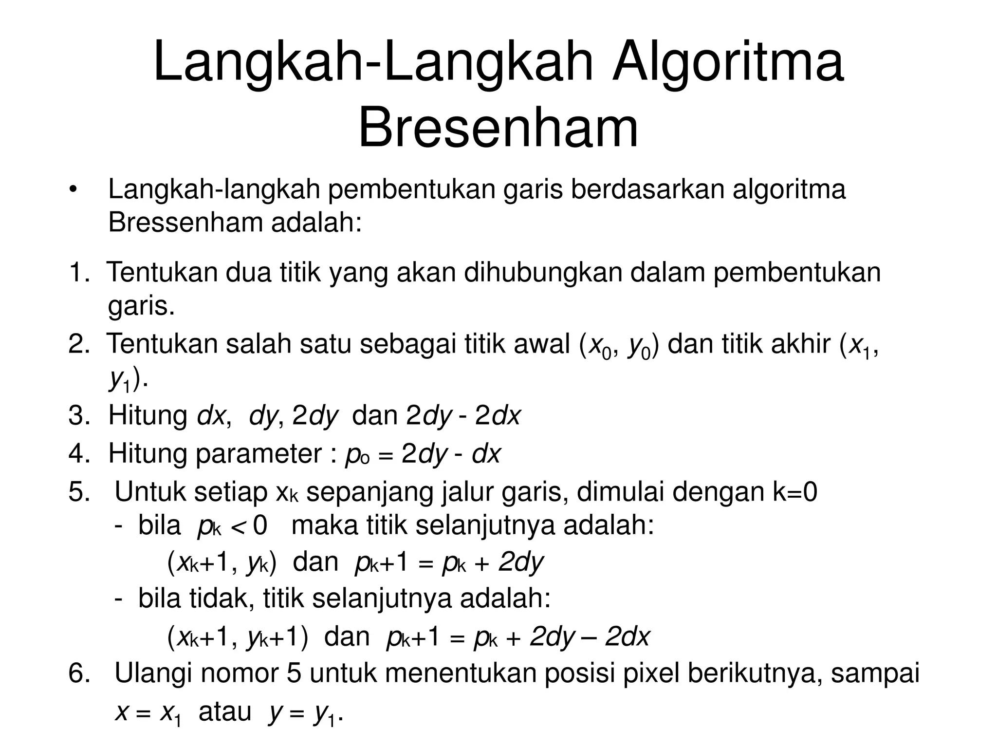 Algoritma Garis | PDF