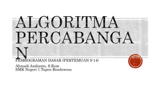 02 algoritma percabangan | PPTX