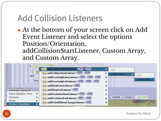 Game Making in Alice - Coding Preview: "Eat the Banana" Game | PPTX ...