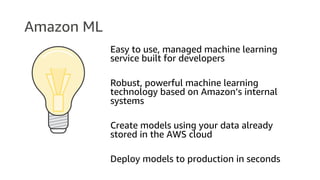 Machine Learning as a Service with Amazon Machine Learning | PPT