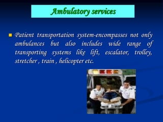 TRAINING ON ABULATORY SERVICES PROVIDED BY HOSPITAL | PPT | Free Download