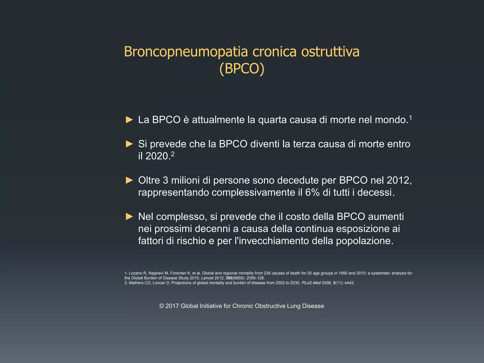 Inquadramento e trattamento della BPCO (BRONCOPNEUMOPATIA CRONICA OSTRUTTIVA) | PPTX