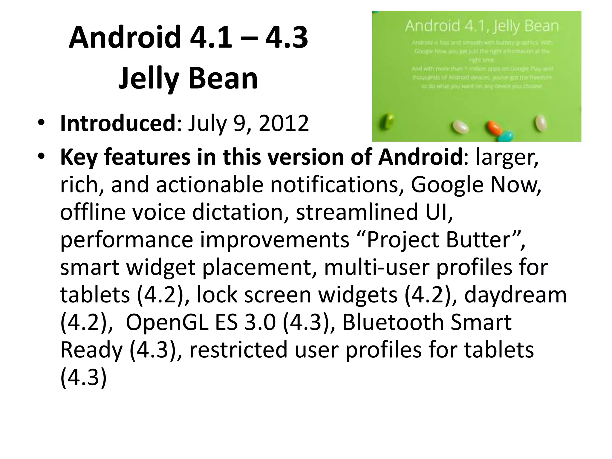 Android Versions | PPTX