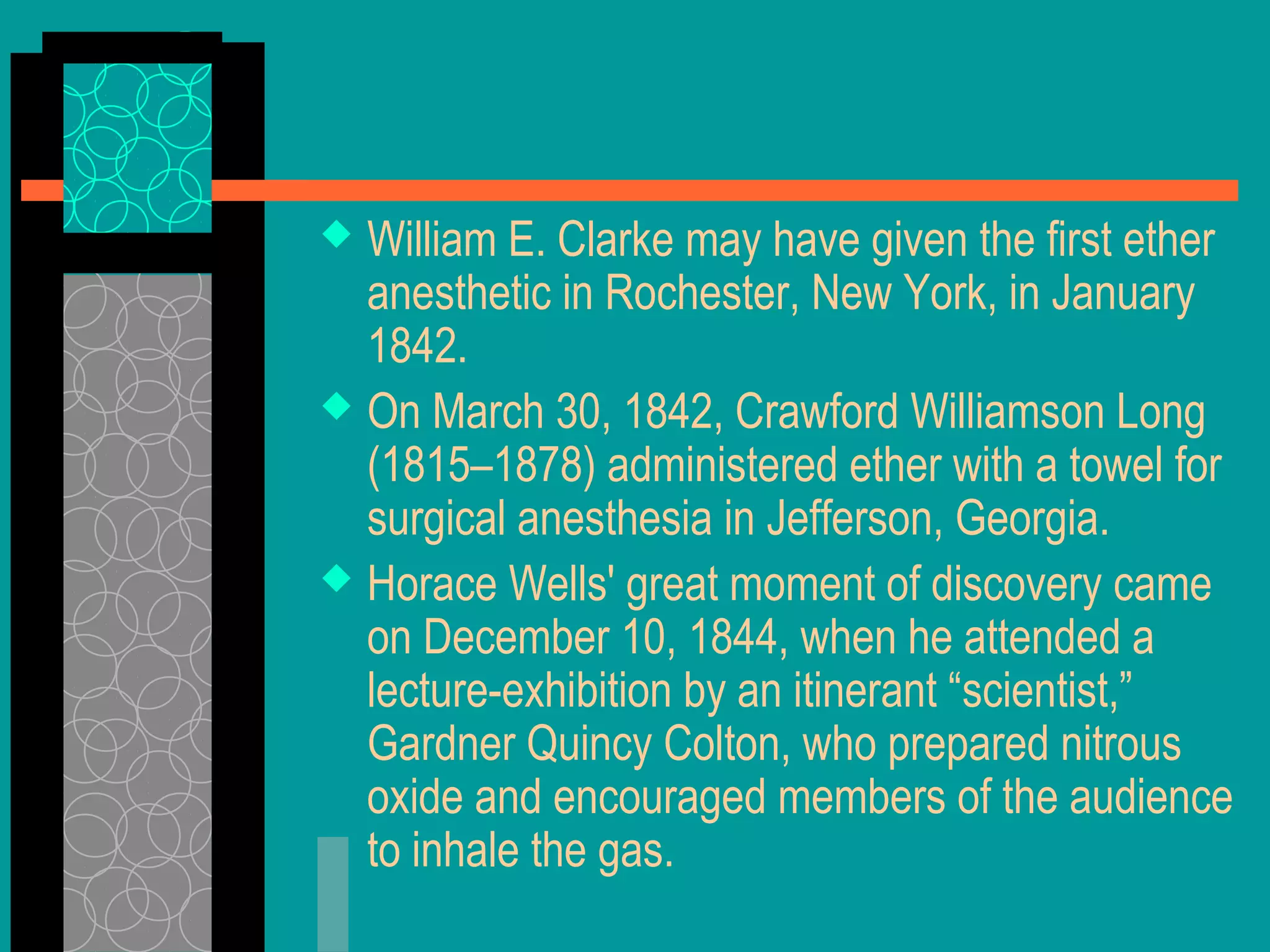 anesthesia history | PPT
