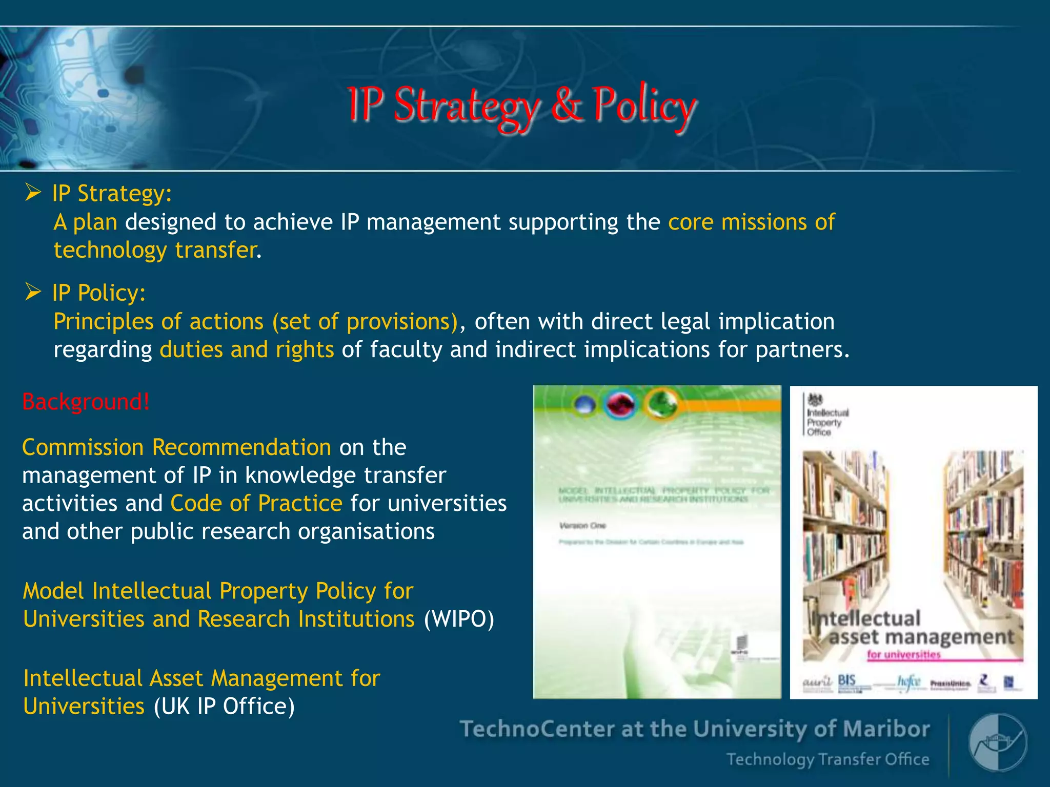 Anton Habjanič: IP policy model at the University of Maribor | PPTX