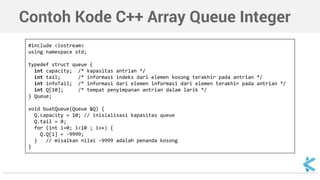 Algoritma dan Struktur Data - Queue | PDF