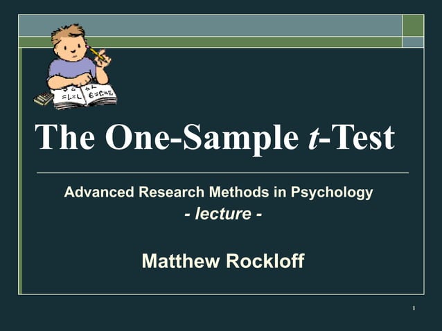 02a one sample_t-test | PPT