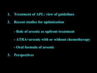Breakthroughs in the treatment of acute promyelocytic leukemia: curable ...