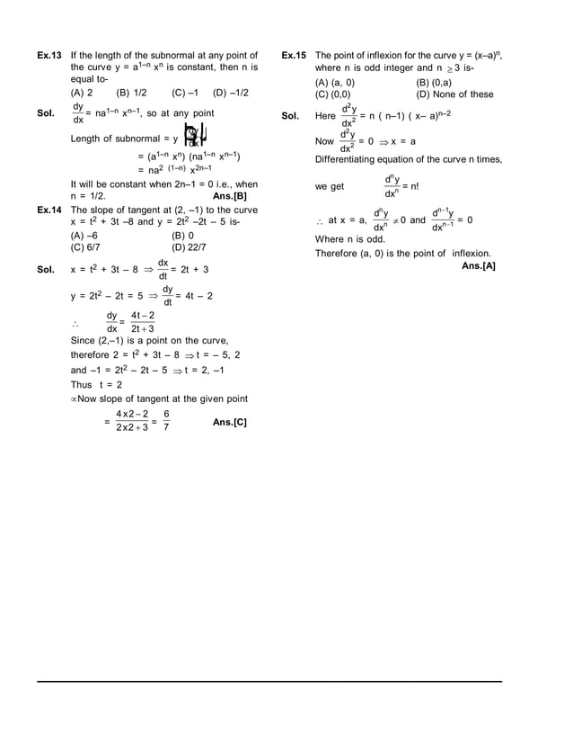 02application Of Derivative 1 Tangent And Normal ~1 Module 4 Pdf