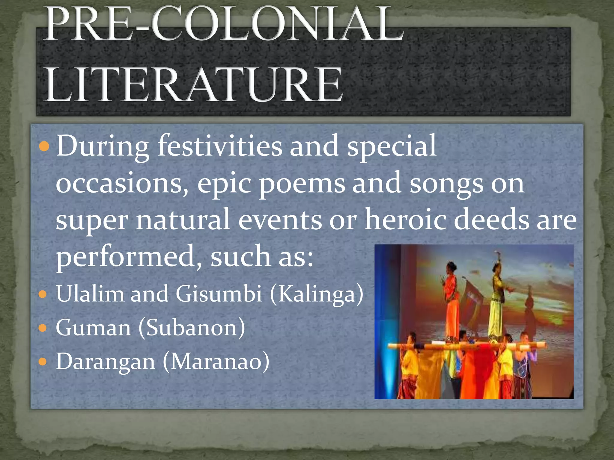 Lesson 1: Philippine Literature | PPTX