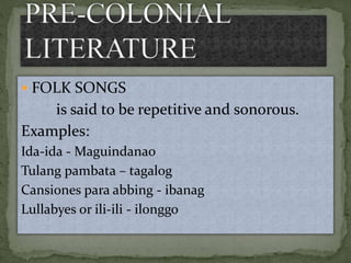 Lesson 1: Philippine Literature | PPTX
