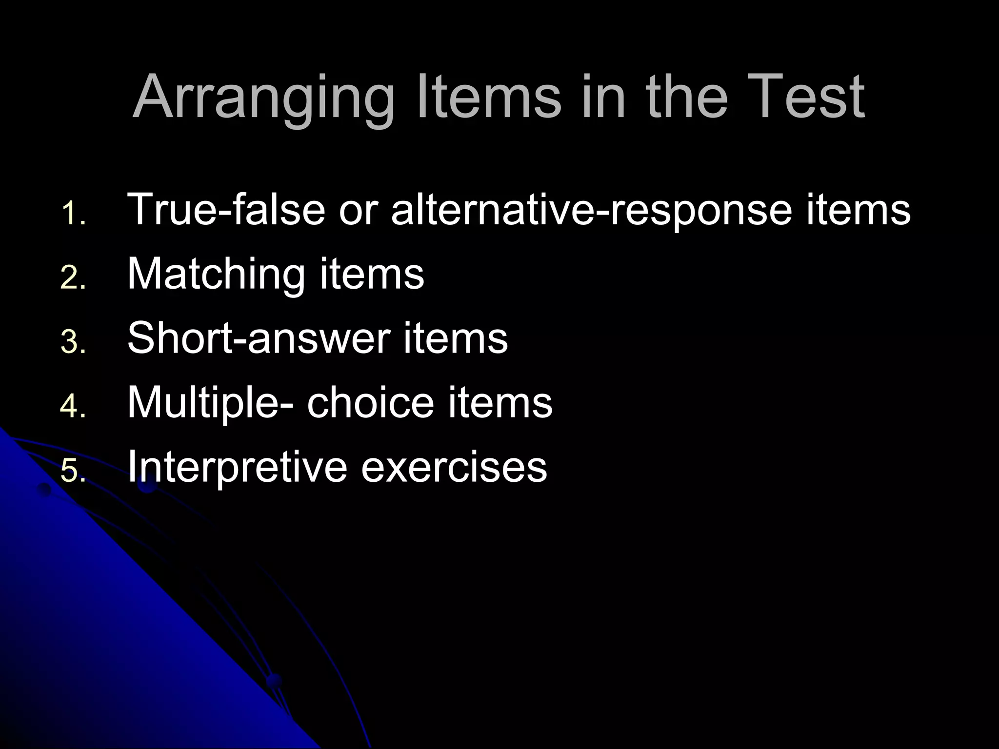 Assembling The Test | PPT