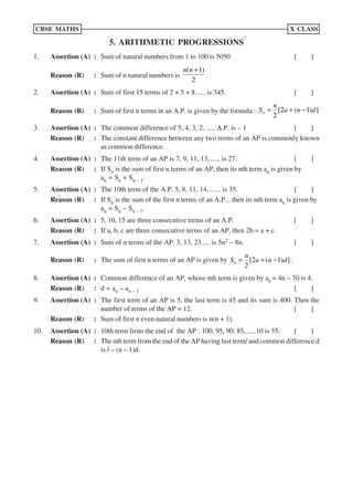 02_ASSERTION & REASON TYPE QUESTIONS WORK SHEET.pdf | Free Download