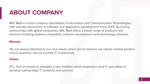 ATL Tech company presentation | PPT