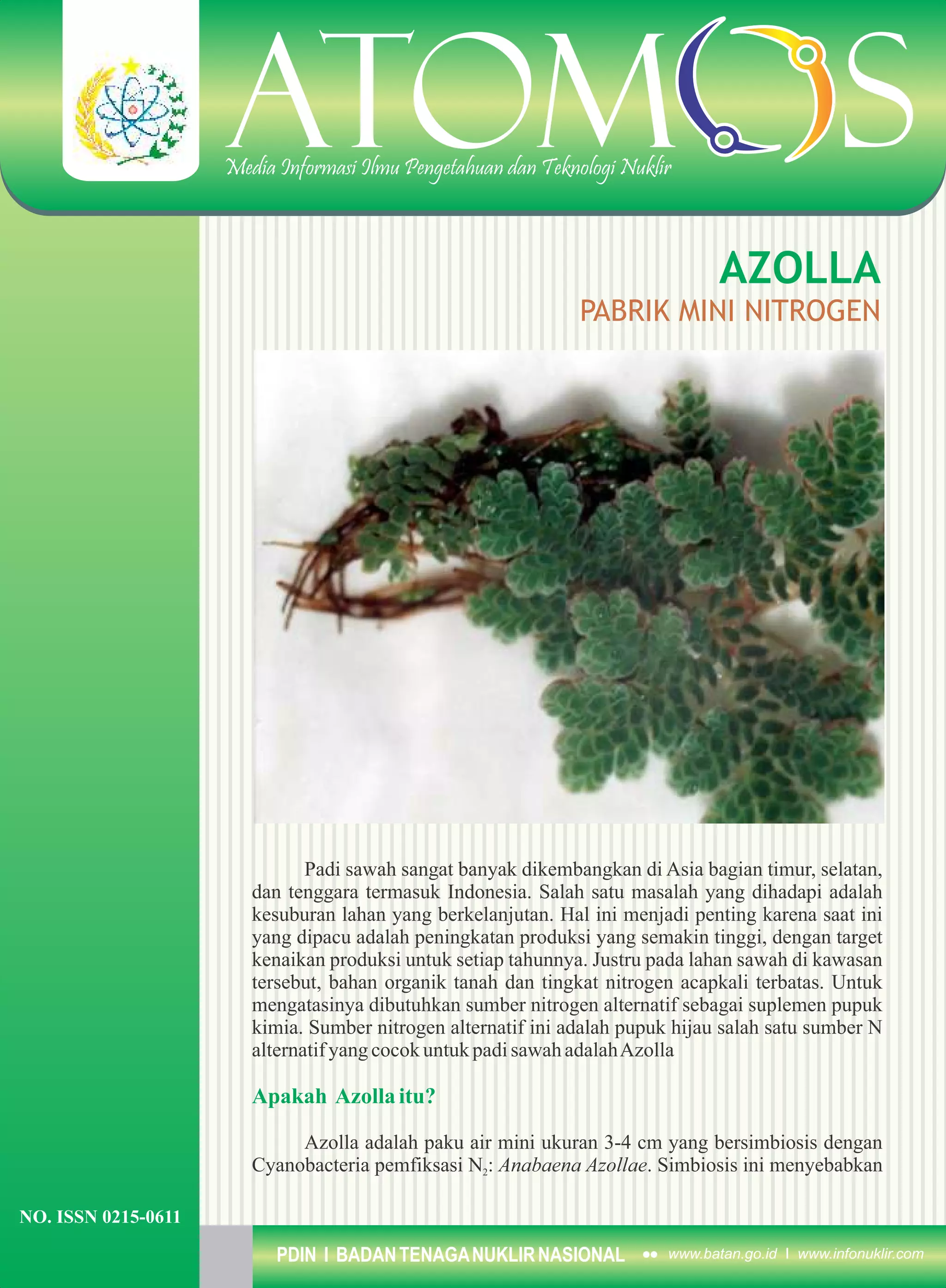 Azolla : Pabrik Mini Nitrogen | PDF