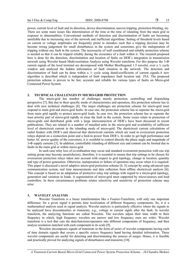 A Transient Current Based Micro Grid Connected Power System Protection