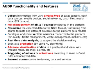 FIWARE Global Summit - AUDP – the Atos Urban Data Platform | PDF
