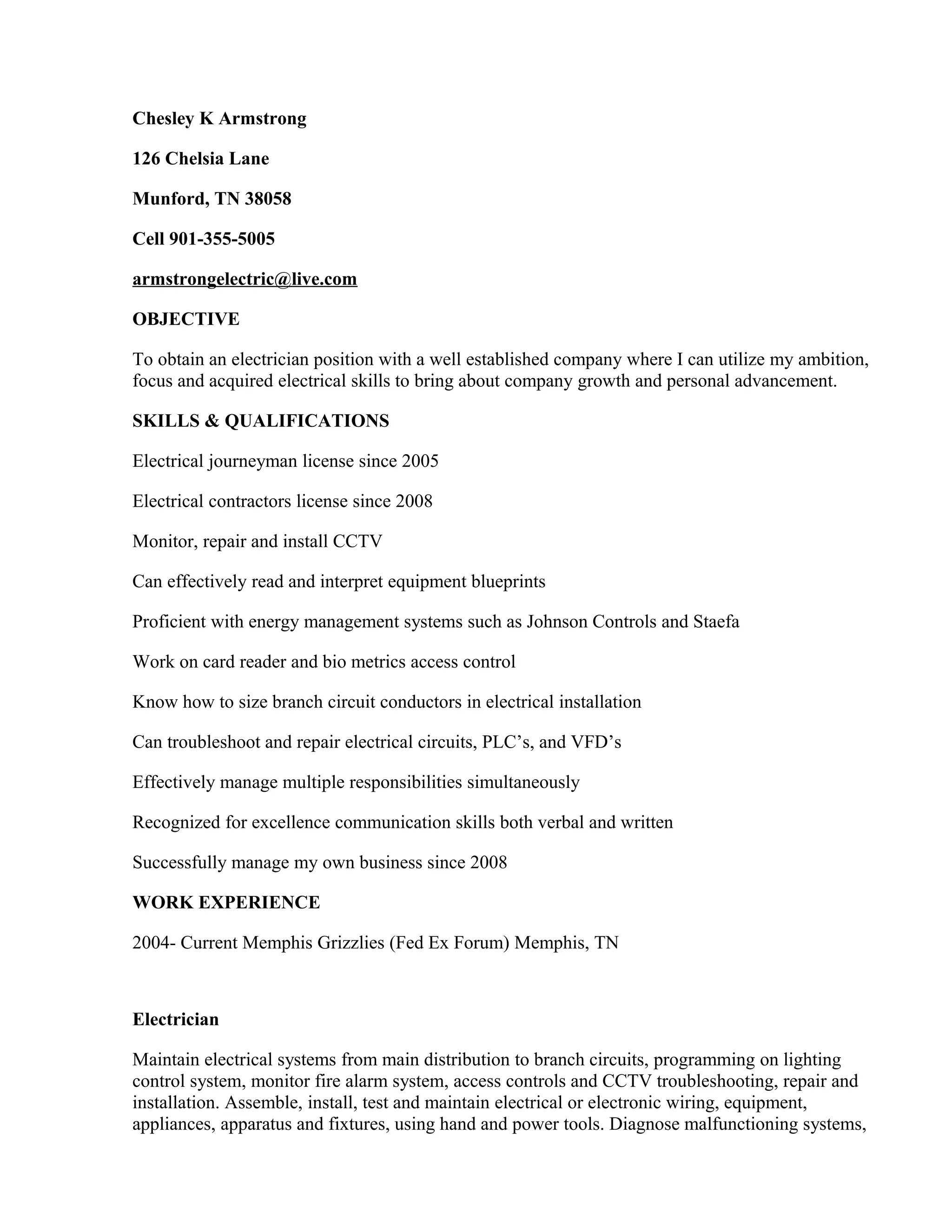 Keith Armstrong Resume | PDF