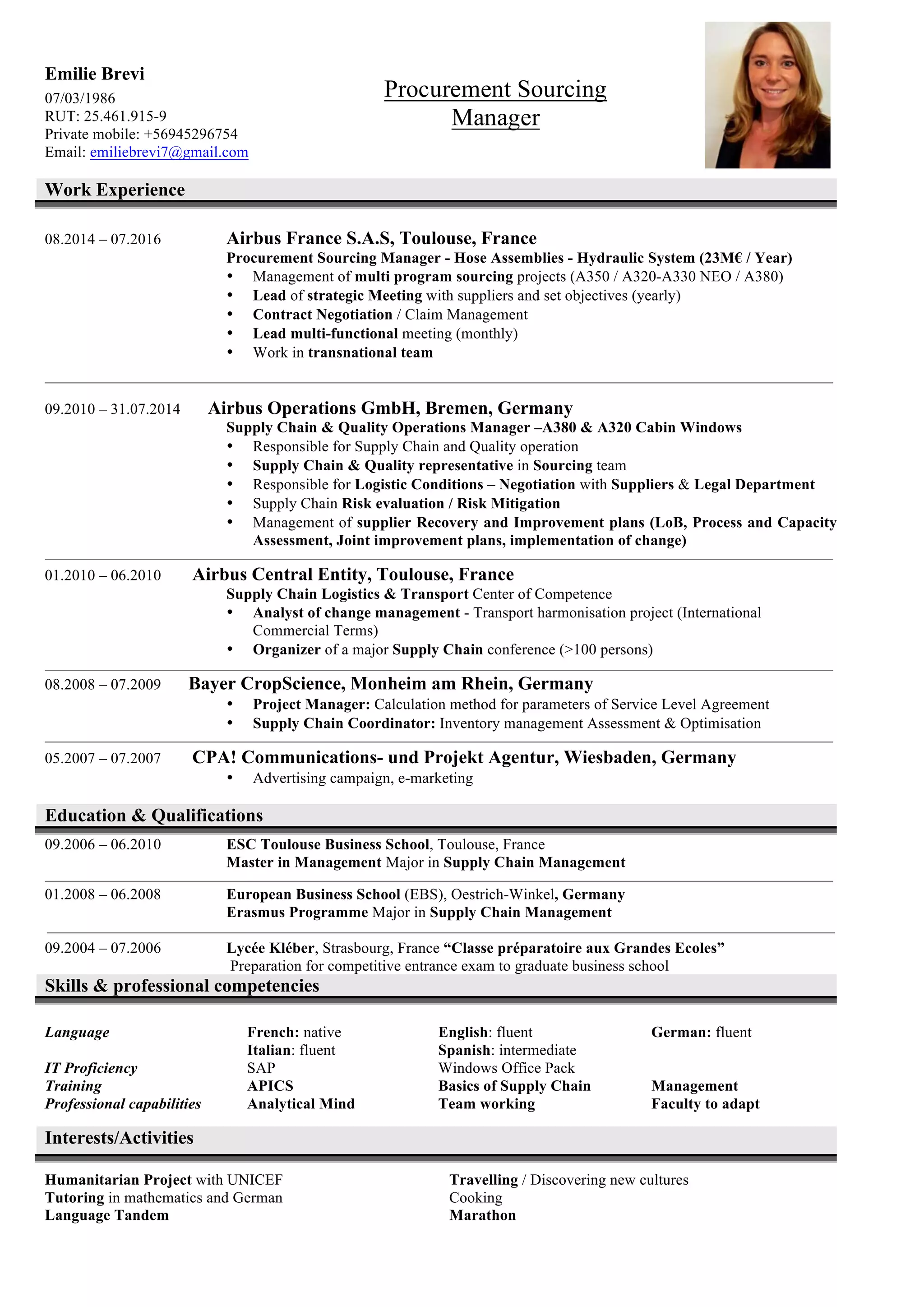 Emilie Brevi CV EN | PDF