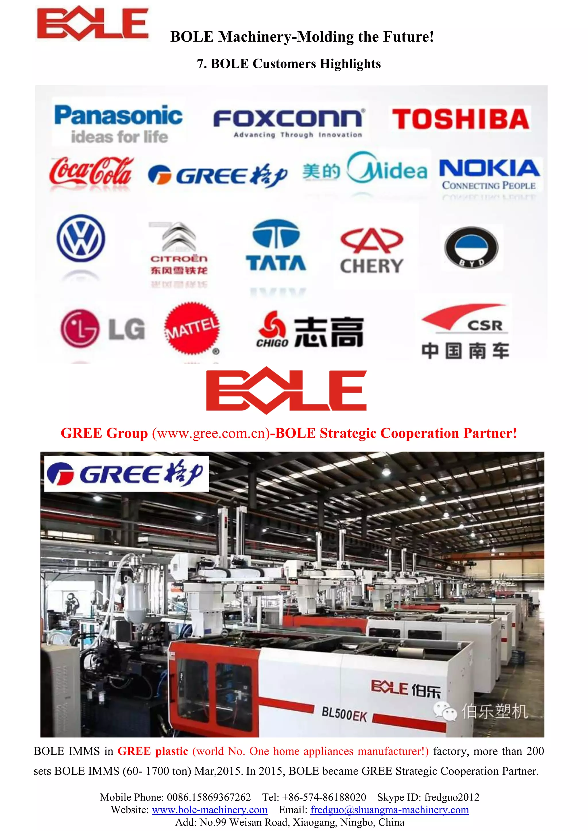 BOLE Injection molding machine ,Project Proposal（2015最新) | PDF