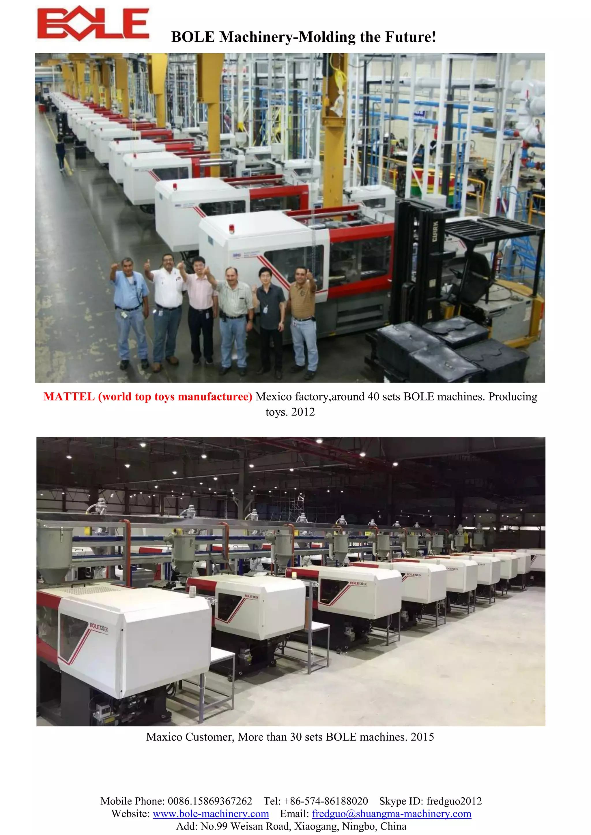 BOLE Injection molding machine ,Project Proposal（2015最新) | PDF