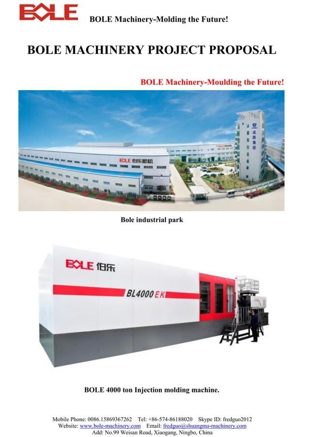 BOLE Injection molding machine ,Project Proposal（2015最新) | PDF ...
