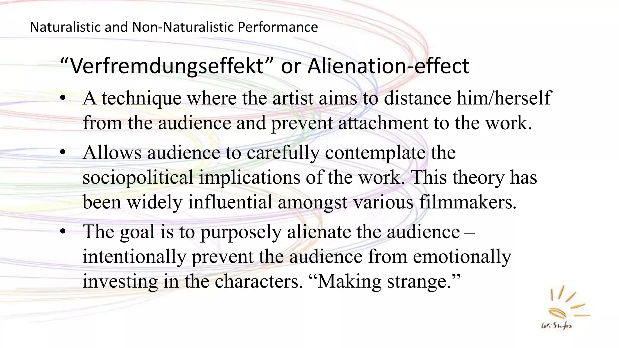 Non-Naturalistic and Naturalistic Performance | PPTX