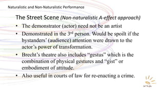 Non-Naturalistic and Naturalistic Performance | PPTX