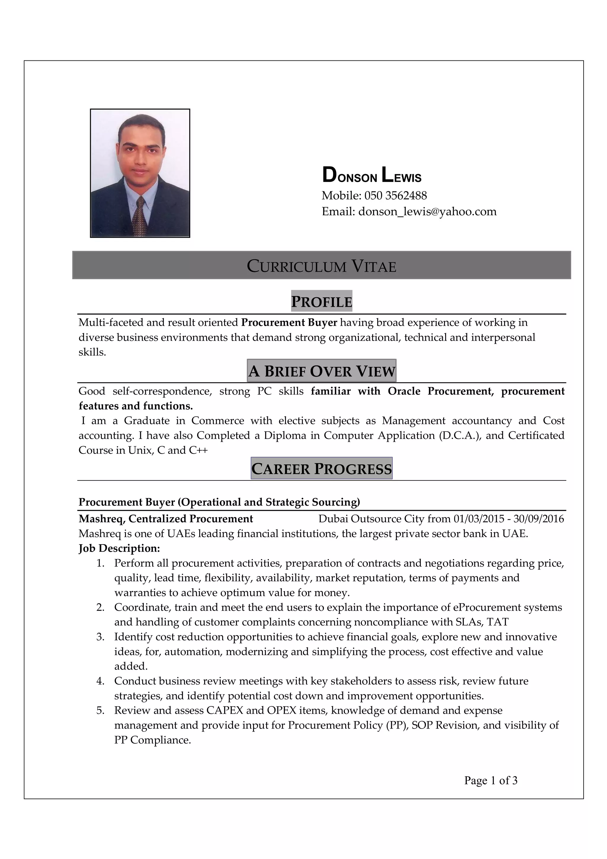 Donson Lewis_cv | PDF