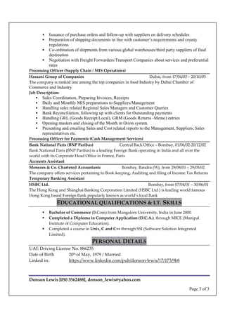 Donson Lewis_cv | PDF