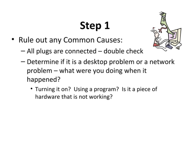 Basic Troubleshooting | PPT | Operating Systems | Computer Software and ...