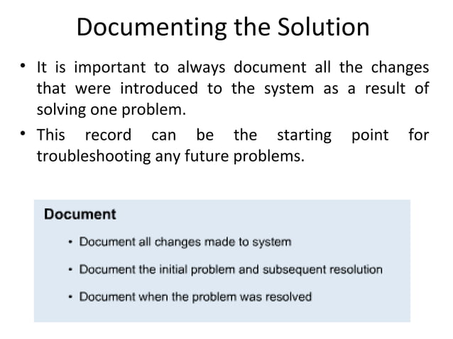 Basic Troubleshooting | PPT | Operating Systems | Computer Software and ...