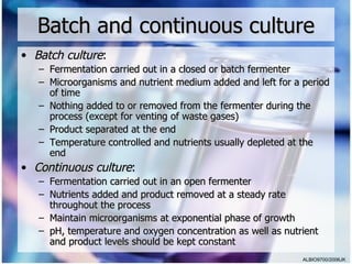 02 Batch and Continuous Culture | PPT