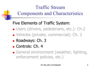 02-B Components of Traffic System [Roadway and Control Device] (Traffic ...