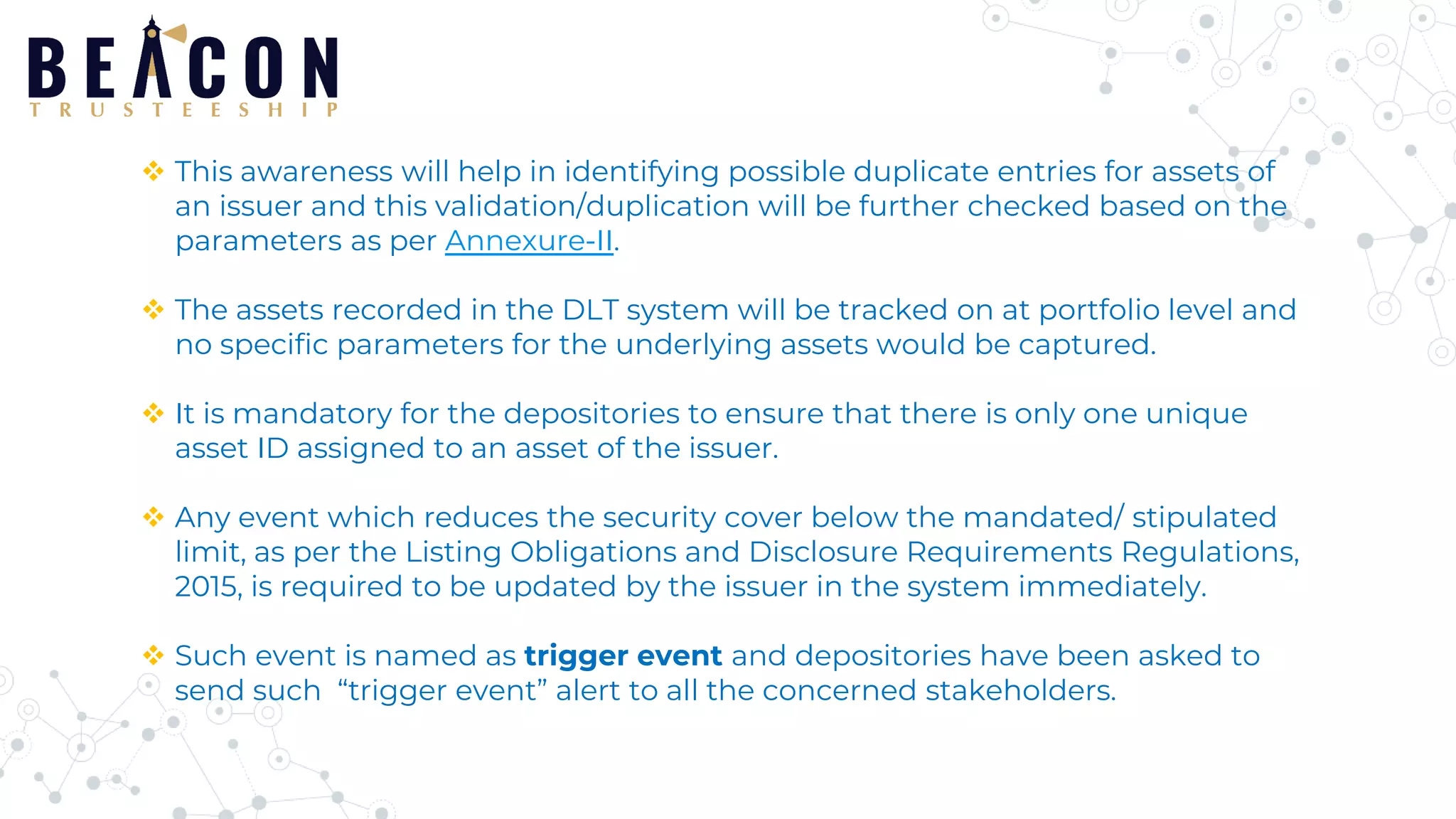 Operational Guidelines for Security & Covenant Monitoring using DLT | PDF