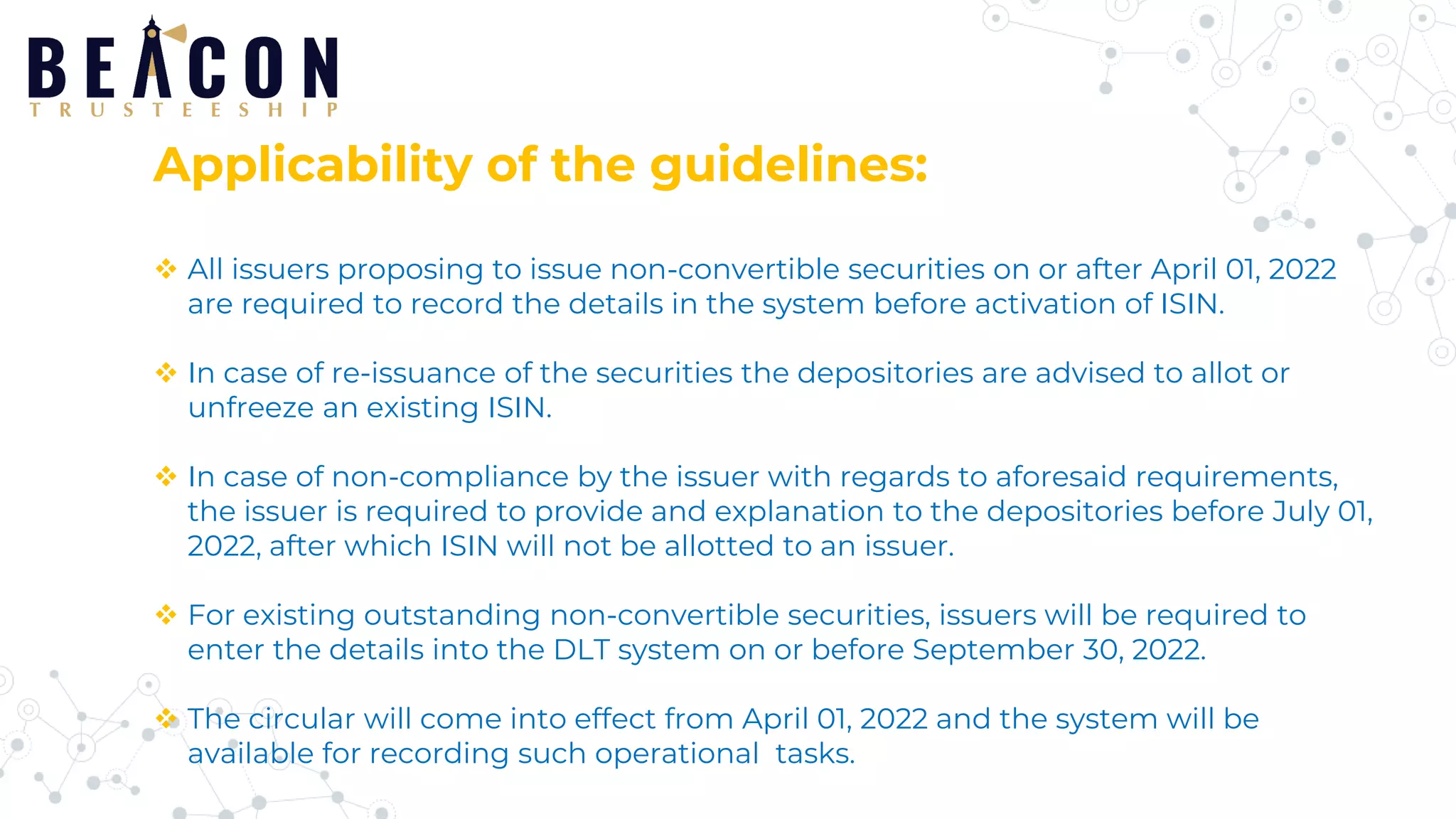 Operational Guidelines for Security & Covenant Monitoring using DLT | PDF