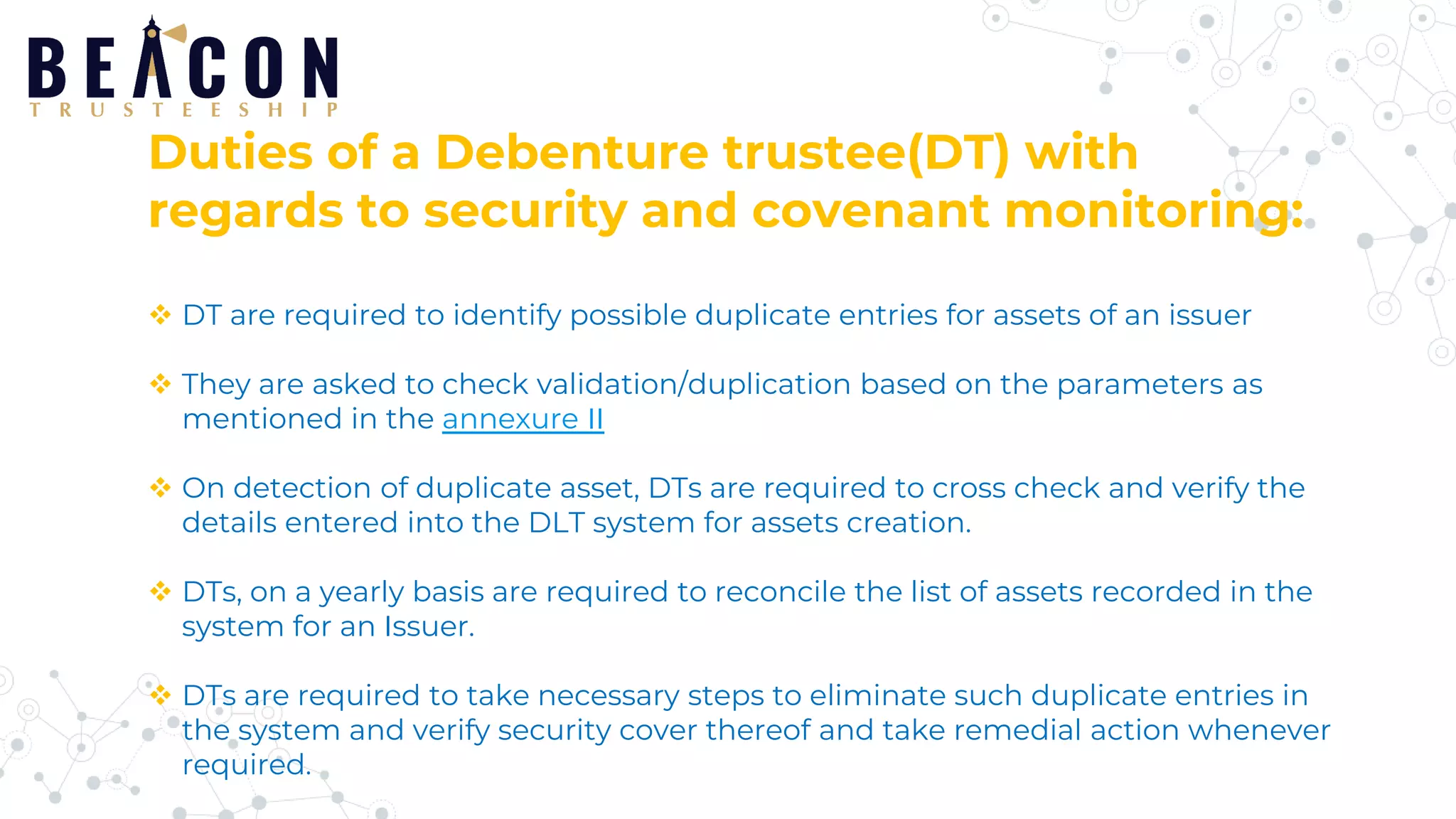 Operational Guidelines for Security & Covenant Monitoring using DLT | PDF