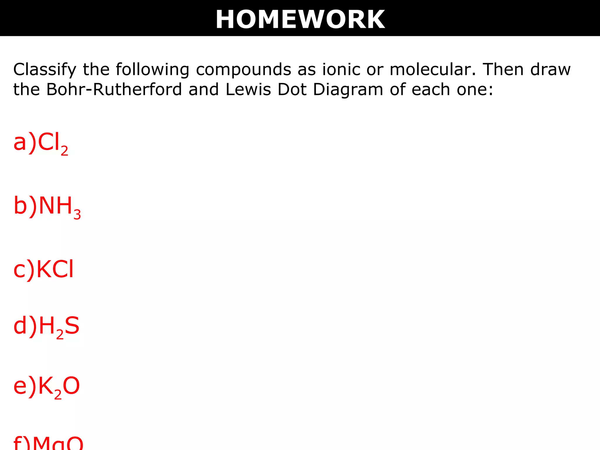 02 b ionic vs. molecular compounds, bohr rutherford and lewis | PPT