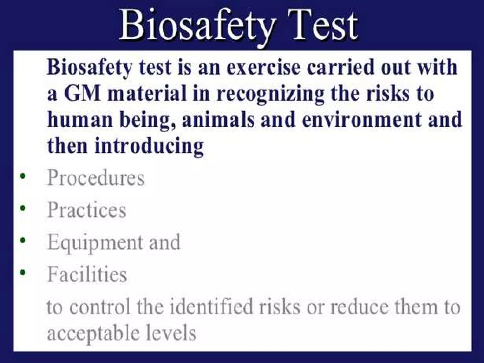 02 biosafety tests for gm crops | PDF