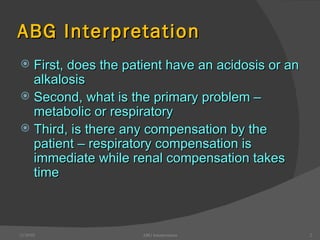 02 Blood Gas | PPT | Lung and Respiratory Health | Diseases and Conditions