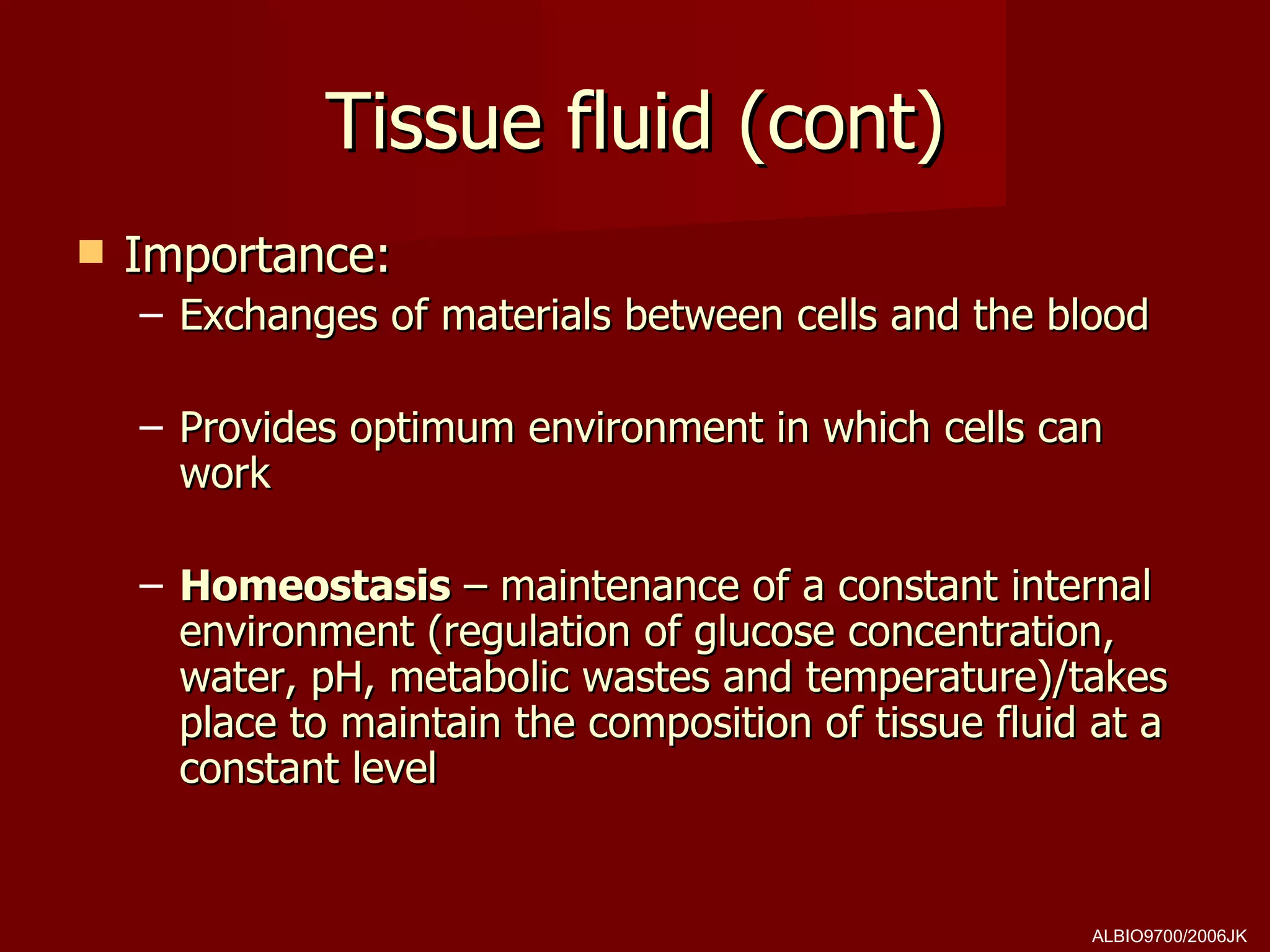 02 Blood, Tissue Fluid and Lymph | PPT