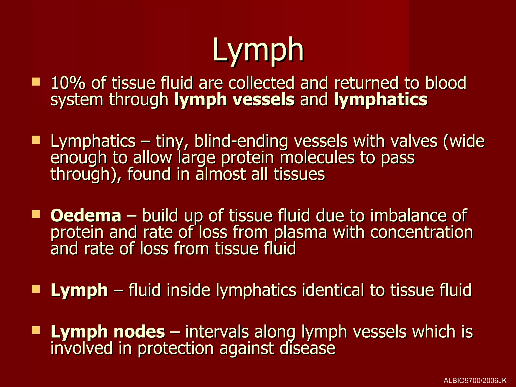 02 Blood, Tissue Fluid and Lymph | PPT