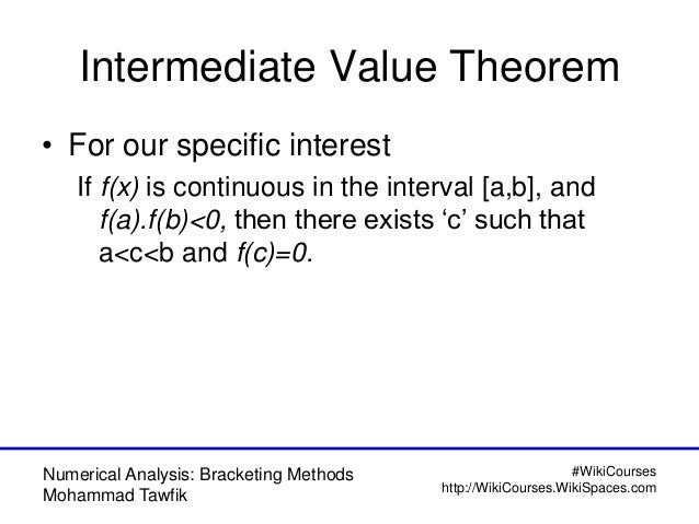 Bracketing Methods 